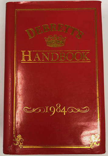 Debrett's Handbook 1984. 1984 Edition.