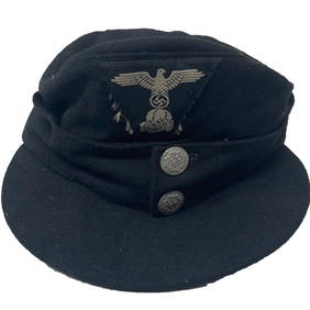 Rare Ww2 German Totenkompf Waffen Ss Field Cap