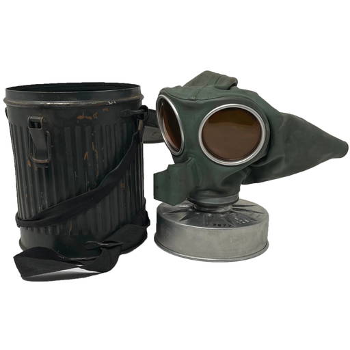 Original Wwii Luftschutz German Gas Mask And Filter/canister