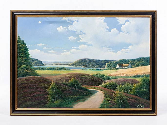 E Birk (dutch B.1931) Oil Painting On Canvas