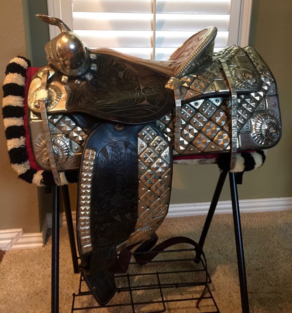 Ted Flowers German silver parade saddle