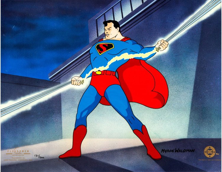 Superman \"the Magnetic Telescope\" Limited Edition Cel