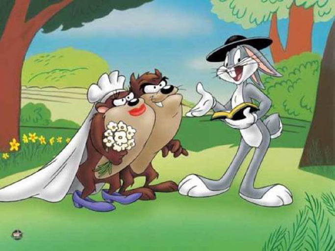Warner Bros. "devil May Hare" Bugs Bunny Taz Devil Anim