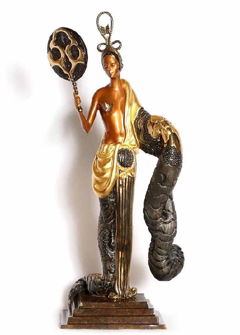 Erte Bronze Bamboo 1989 signed and numbered