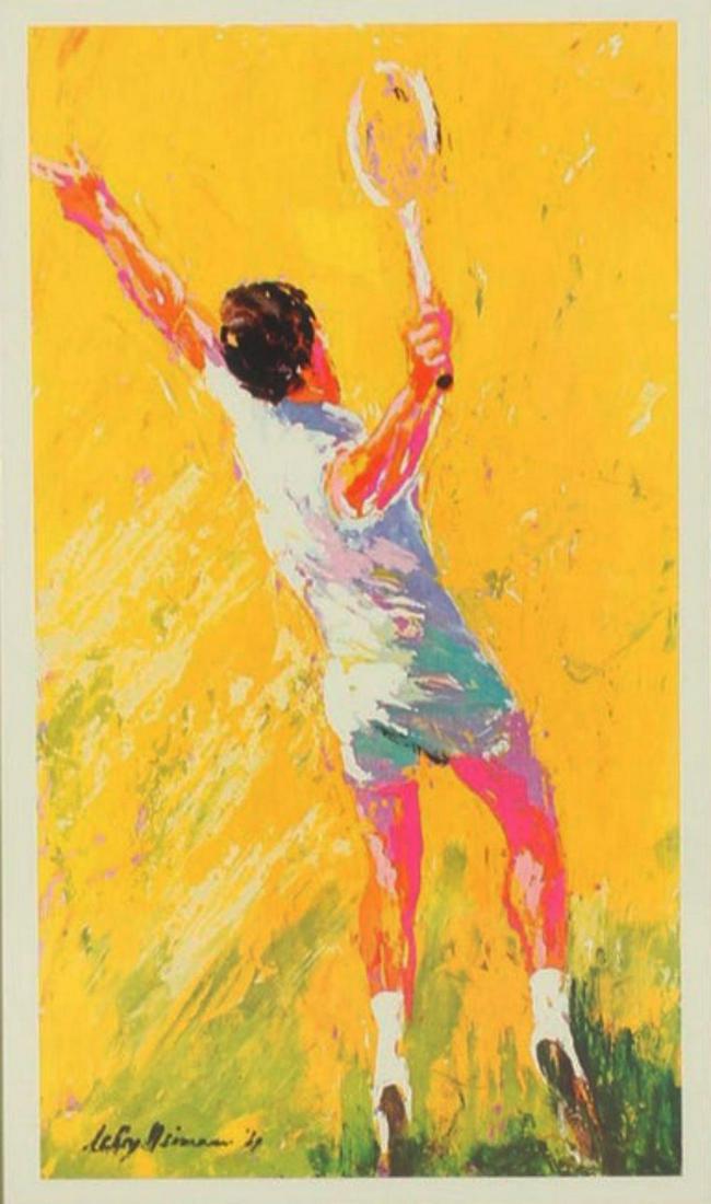 Leroy Neiman Poster "big Serve" Rare Vintage Poster