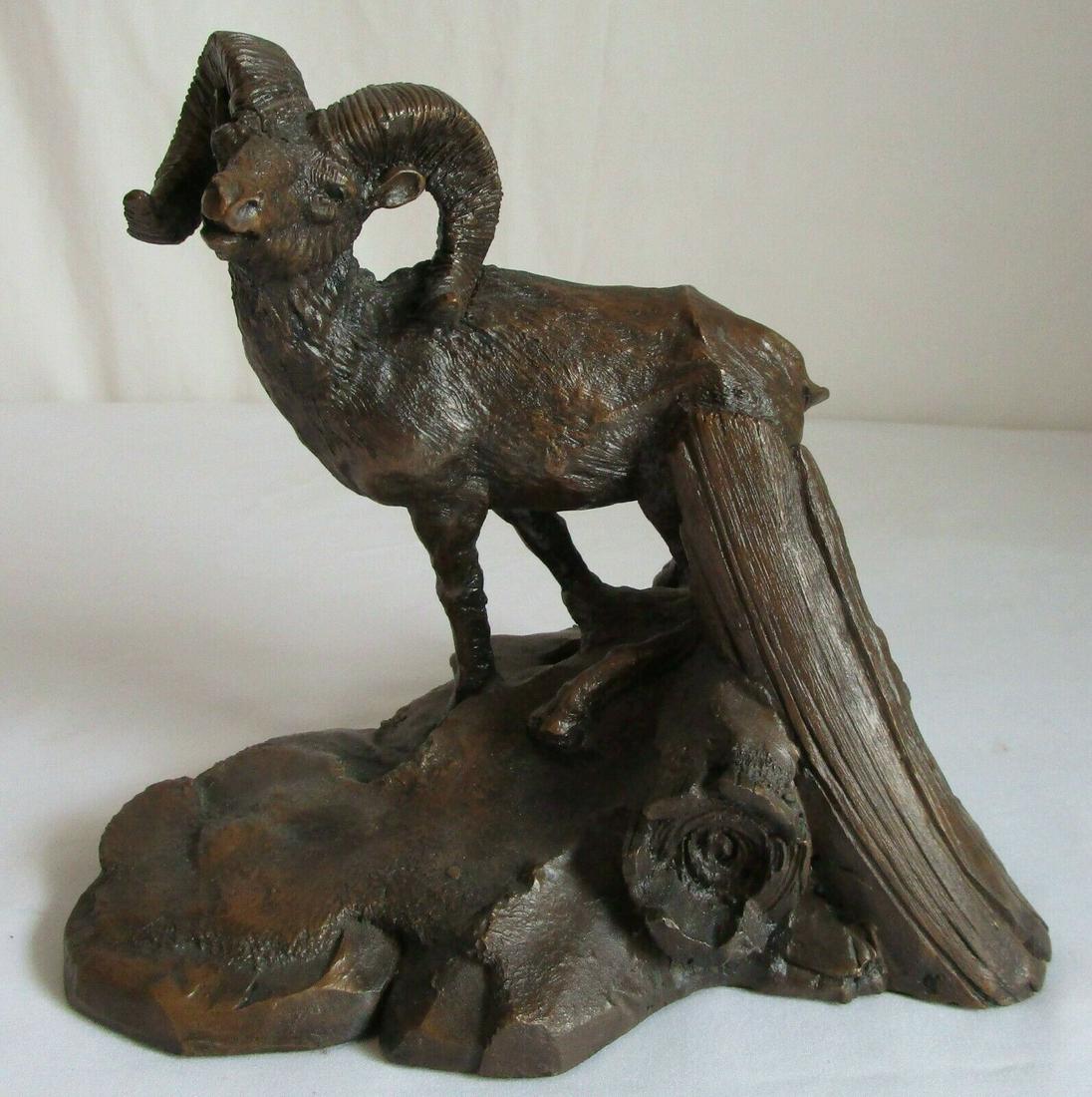 Bronze Ram, Big Horn Sheep Sculpture "mountain