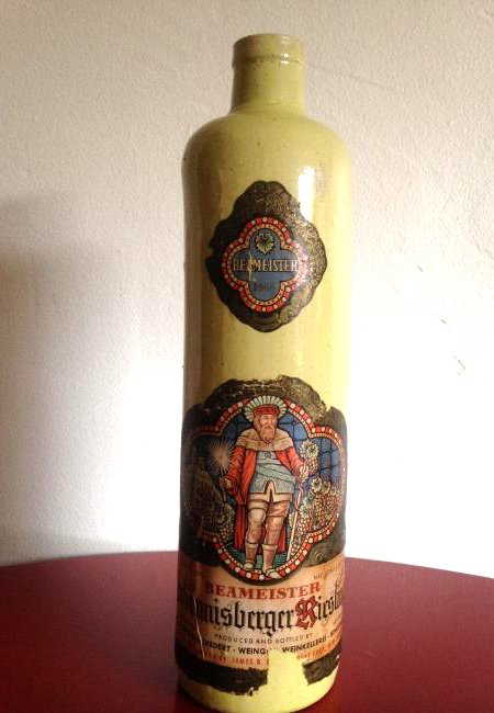 Vintage German Stoneware Wine Bottle Beameister 1966 Vintage German Stoneware Wine Bottle Beameister 1966