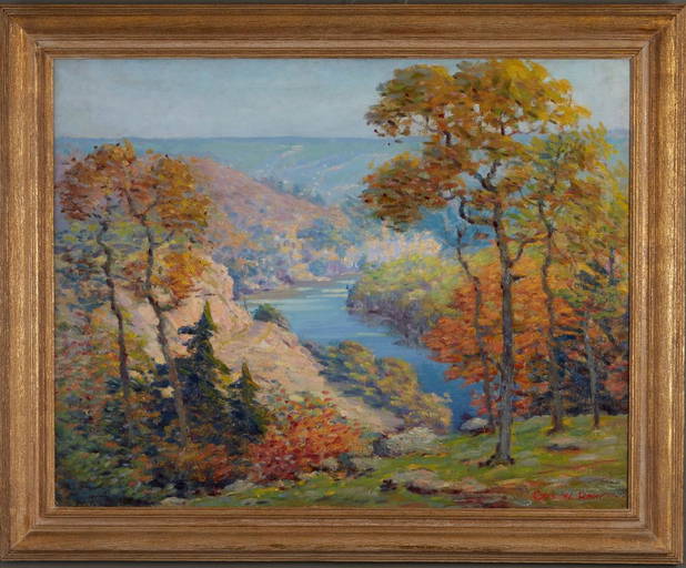 Carl Rawson St. Croix River Valley Oil On Canvas