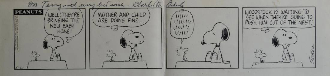 Charles Schulz Original Four Panel Peanuts Comic
