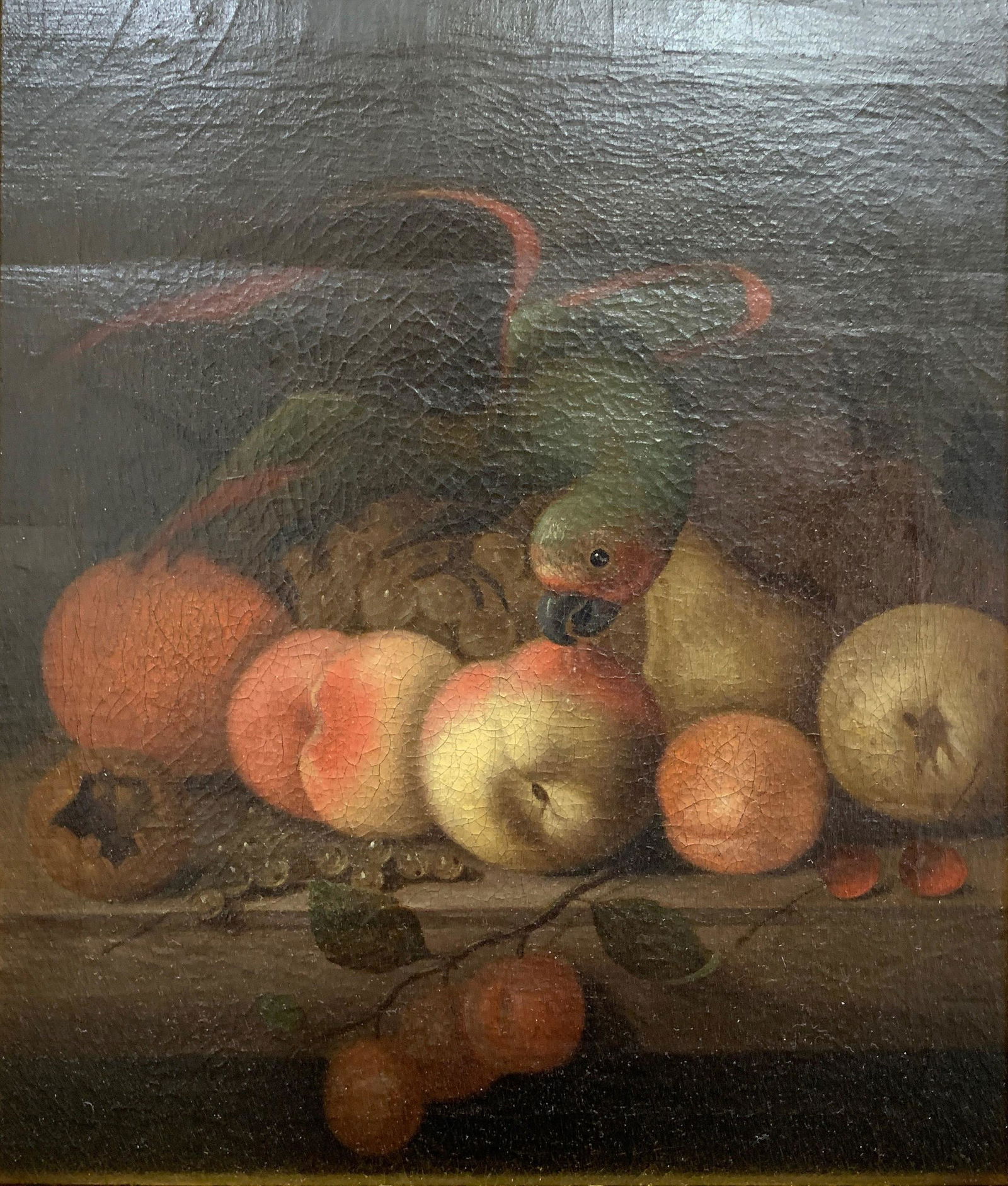 Continental School Still Life Parrot and Fruit Oi - Nov 01, 2019 ...
