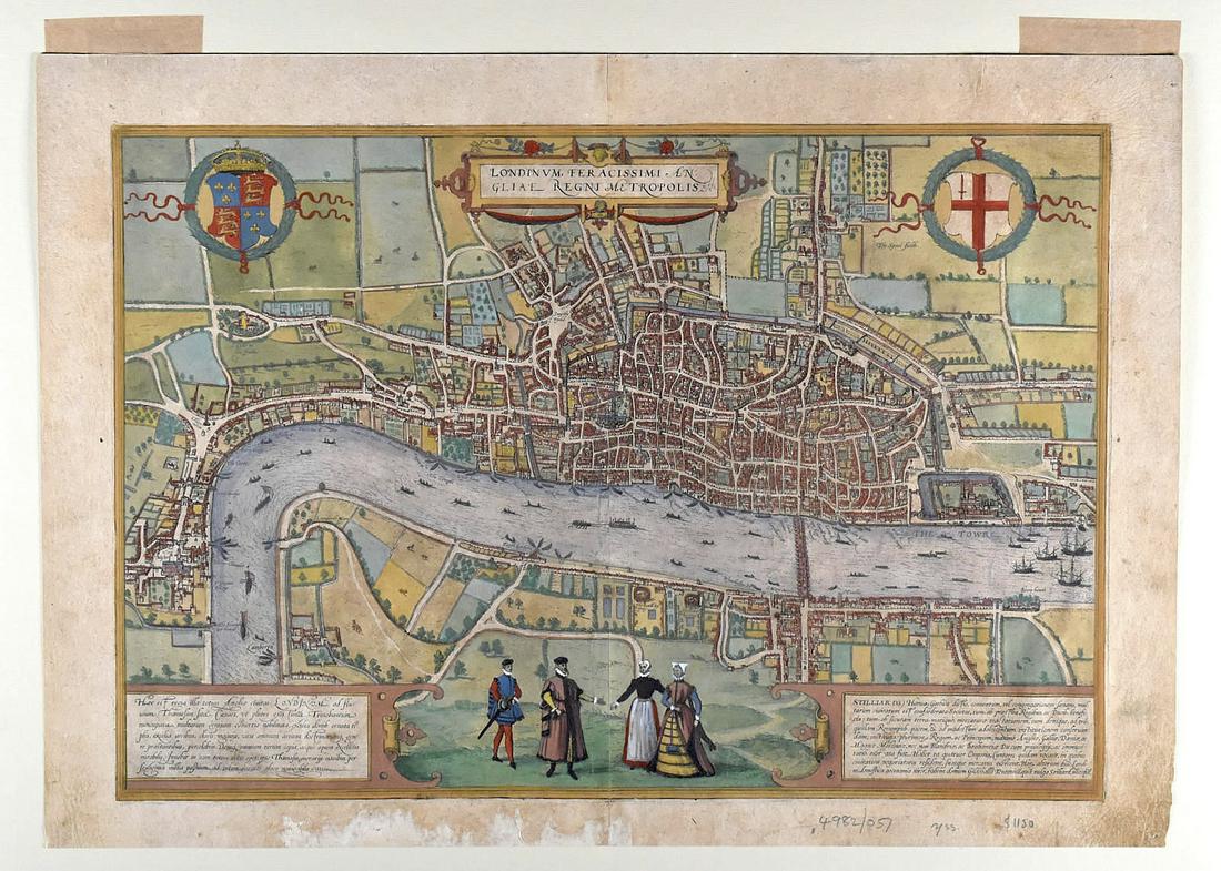 Braun and Hogenberg Map of London 1572 - Jan 13, 2020 | Revere Auctions ...