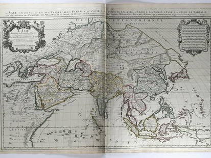 Buy Carte L’asie. Asia. Mughal Empire. Oirat Kingdom. Tartary. Vaugondy ...