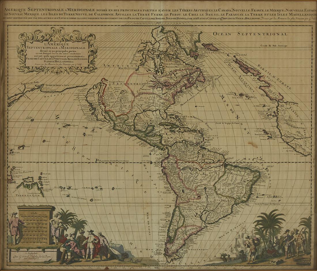 Gerard Valck Map of North and South America - Jan 13, 2020 | Revere ...