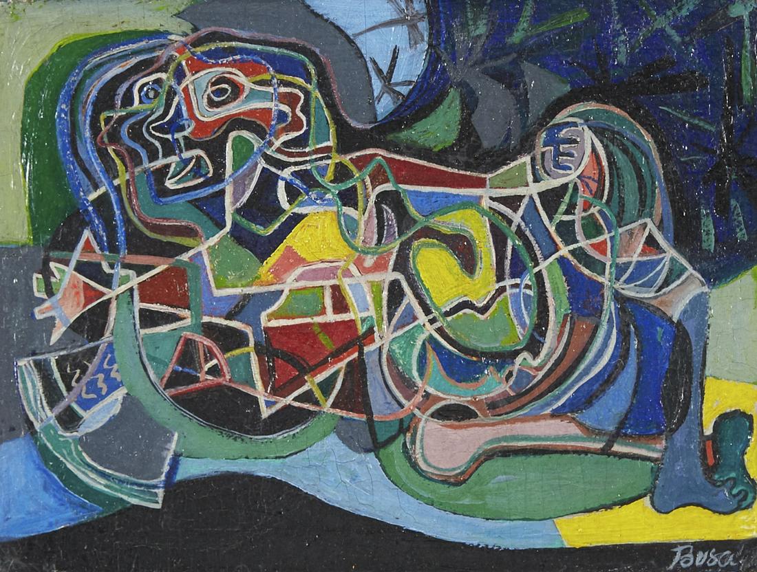 Peter Busa Indian Space Oil on Board - Mar 25, 2020 | Revere Auctions in MN