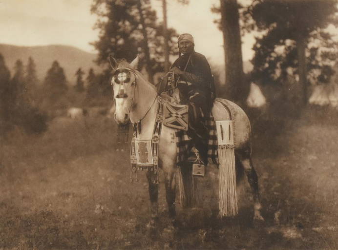 Edward Curtis "flathead Horse Trappings" Photograph