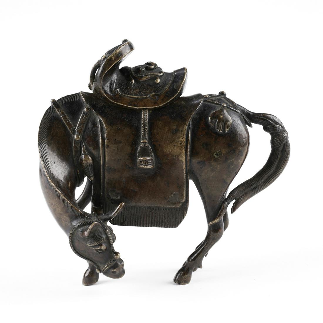 Chinese Ming Bronze Mule Censer
