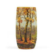 Daum Nancy Fall Landscape Vase - Oct 24, 2015 | Manifest Auctions in SC