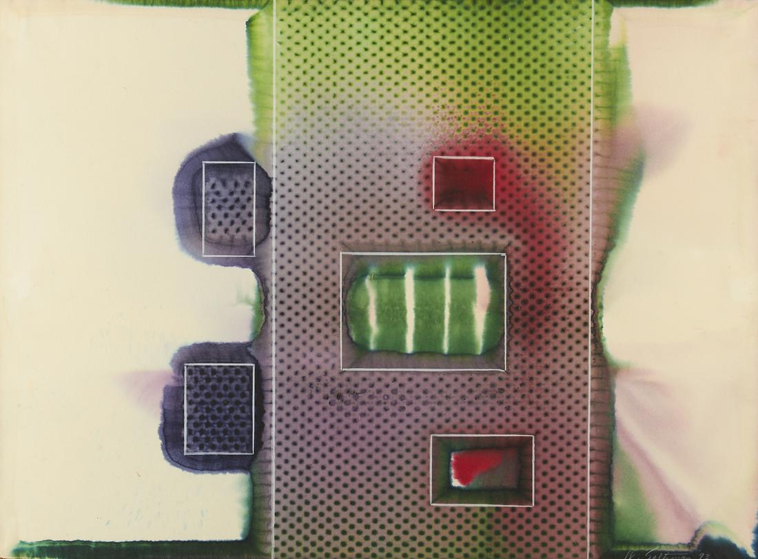 For Auction: William Saltzman Abstract Watercolor Painting (#0277) on ...