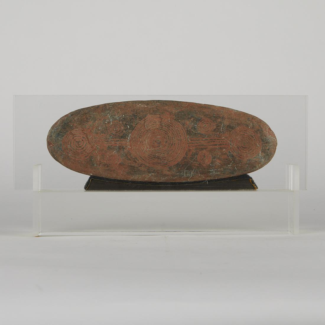 Aboriginal Australian Tjurunga With Concentric Circles