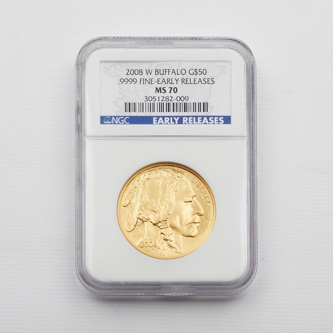 2008 Gold Buffalo $50 MS70 NGC Early Release - Sep 28, 2022 | Revere ...
