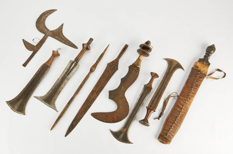 9 African Congo Swords And Knives