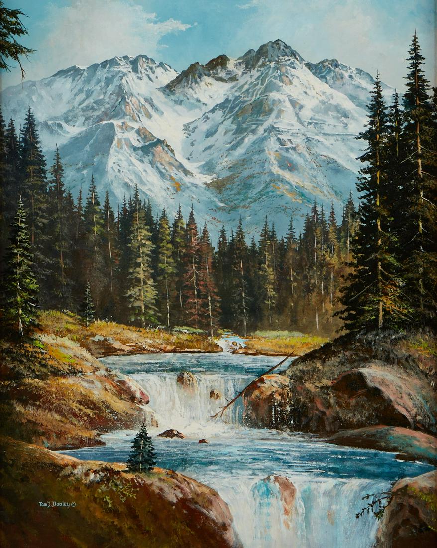 Tom J. Dooley Mountain Stream Painting - Nov 17, 2022 | Revere Auctions ...