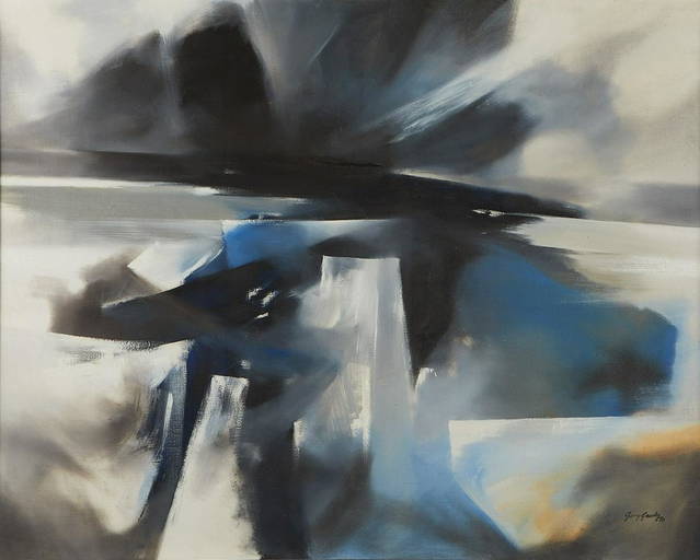 Jerry Jacoby Landscape Acrylic On Canvas 1970