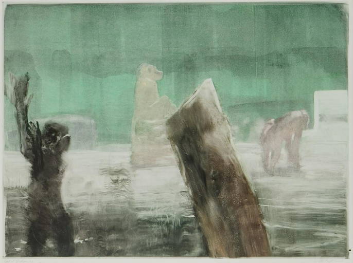 Michael Mazur "cage At Stoneham" Monotype