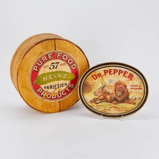 Vintage Bentwood Heinz Box With Dr. Pepper Tray