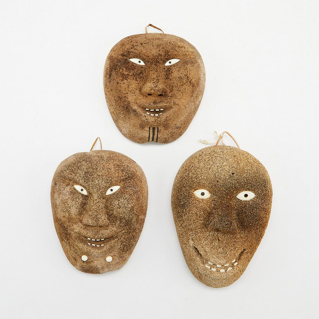 Group of 3 Inuit Bone Masks with Teeth - Mar 21, 2023 | Revere Auctions ...