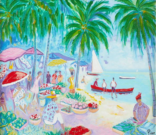 Jean Claude Picot Beach Giclee