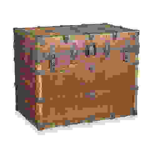 Antique Leatheroid Travel Steamer Trunk Auction