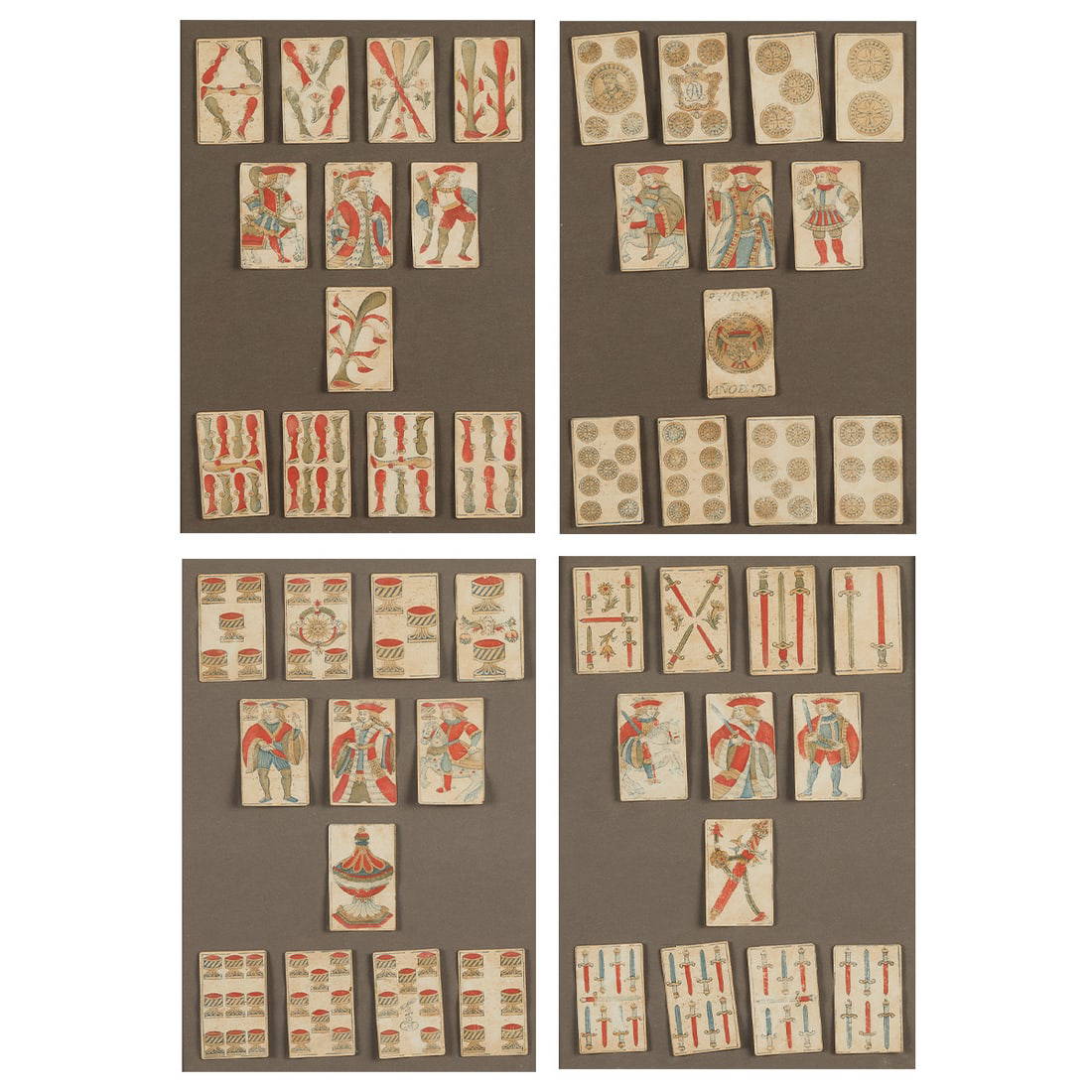 Set 48 Spanish 18th C. Playing Cards Auction