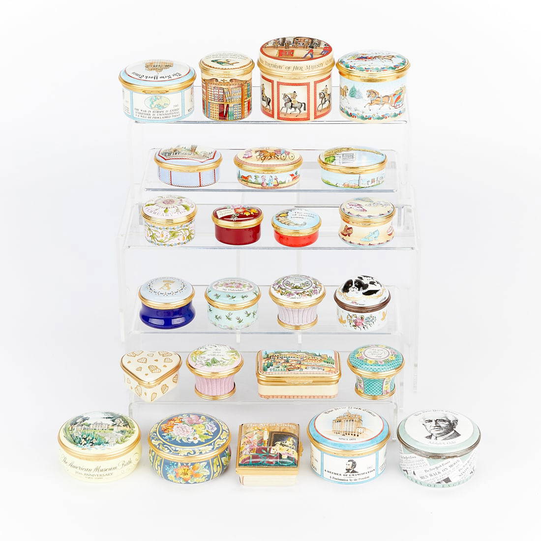 Group Of 25 Halcyon Days Enamel Boxes Auction