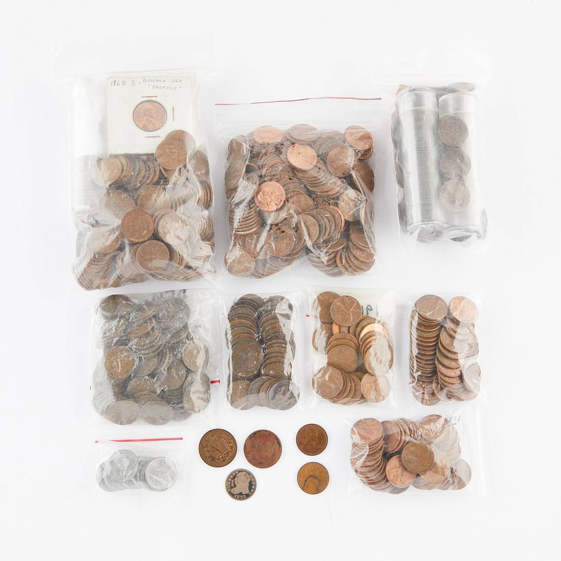 Very Large Lot Of U.s. Pennies Auction