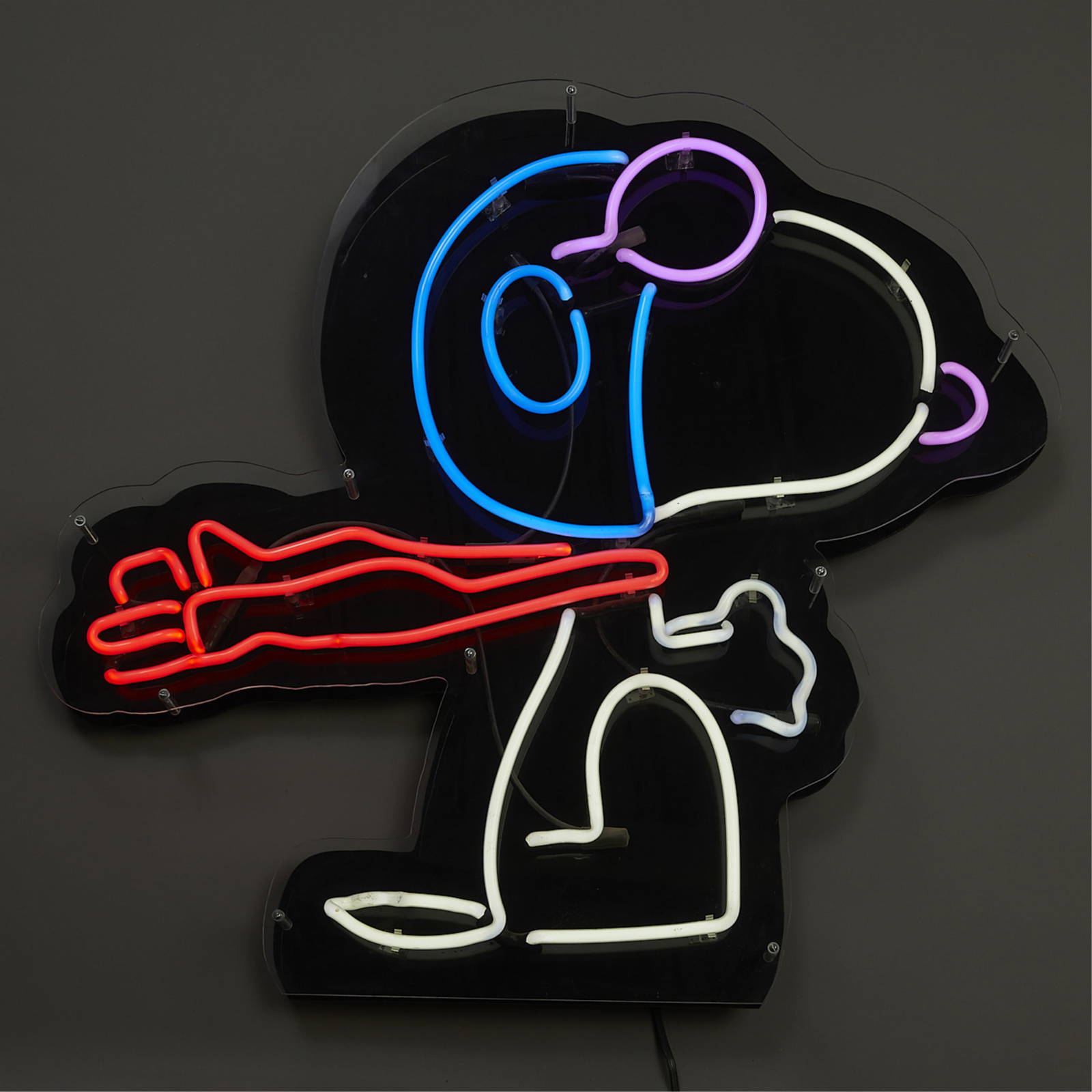 Large Neon Sign Of Flying Ace Snoopy Auction