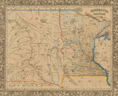 Maclean And Lawrence's Sectional Map Of Kansas Territory Auction