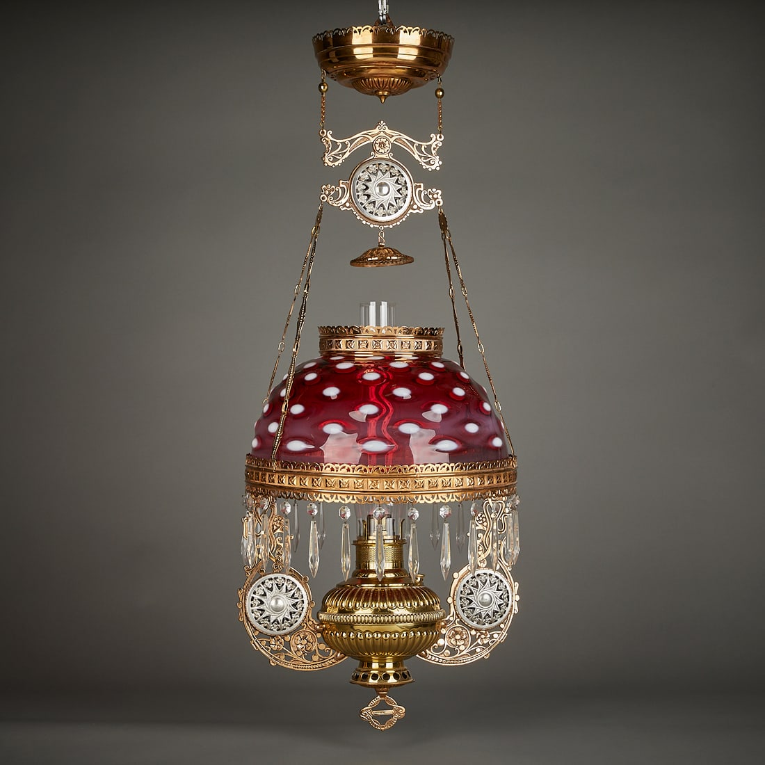 The Rochester Hanging Victorian Parlor Lamp Auction