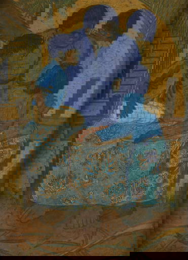 Chuah Thean Teng Batik Painting Mother & Children