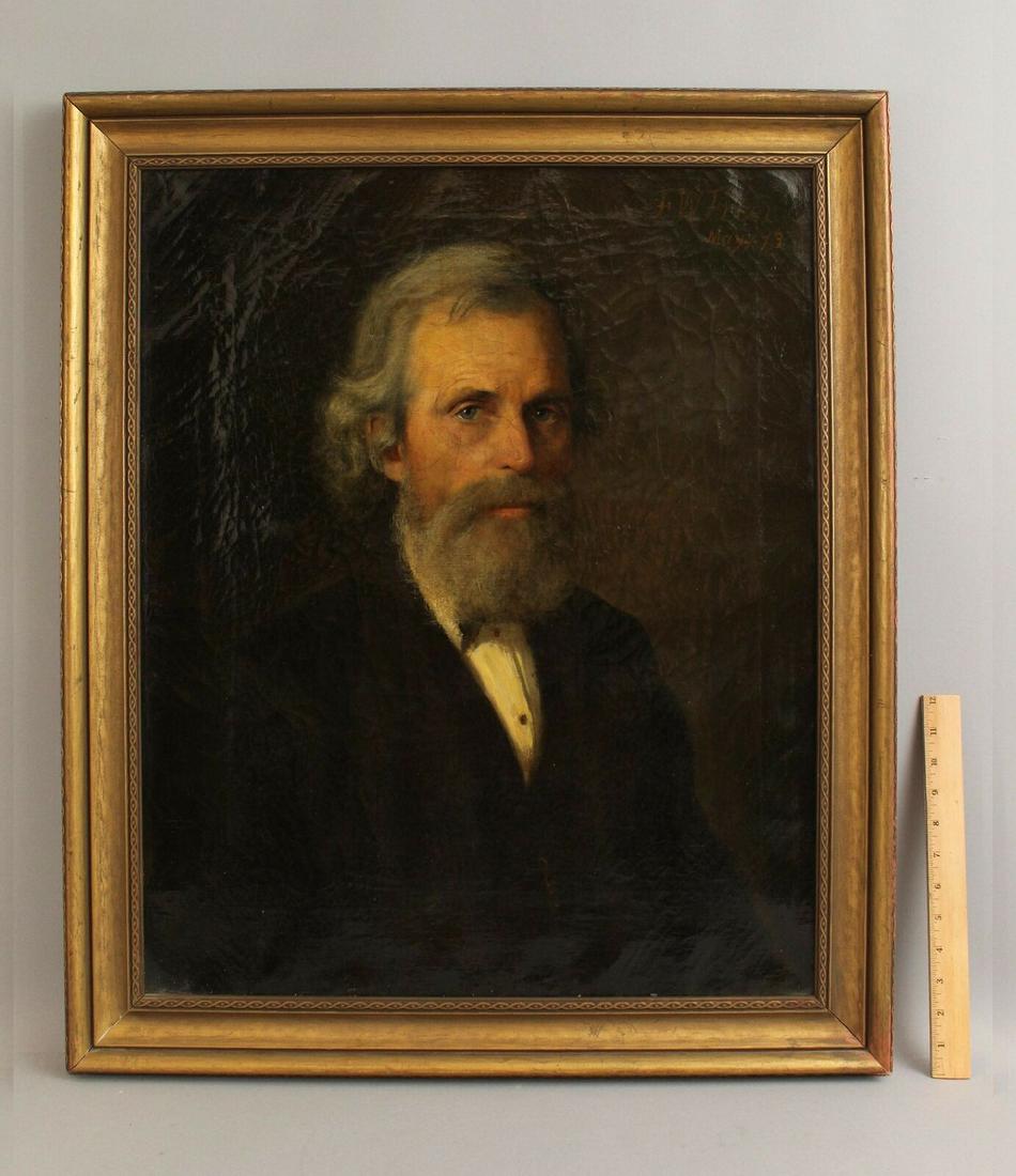 1873 Antique 19thC FREDERICK FREER American Portrait (#0252) on Sep 08 ...