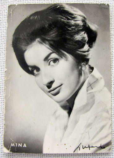 Mina Anna Mazzini, Italian Singer. Orig. Autograph /dedication On Her ...