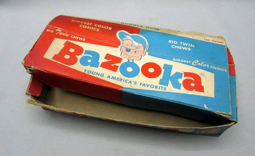Vintage Cardboard Bazooka Joe Chewing Gum Box