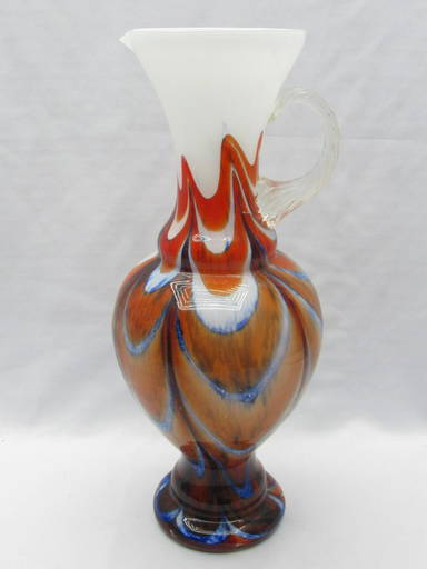 Impressive Italian Glass Pitcher Vase