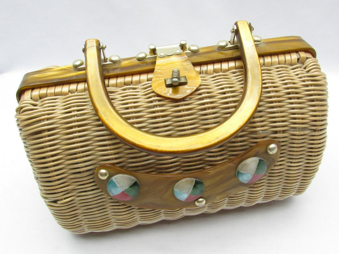 Vintage Braided Straw Bag