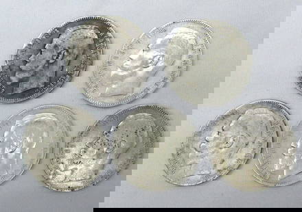 Antique Russian Imperial Nicholas Ii Silver Coins