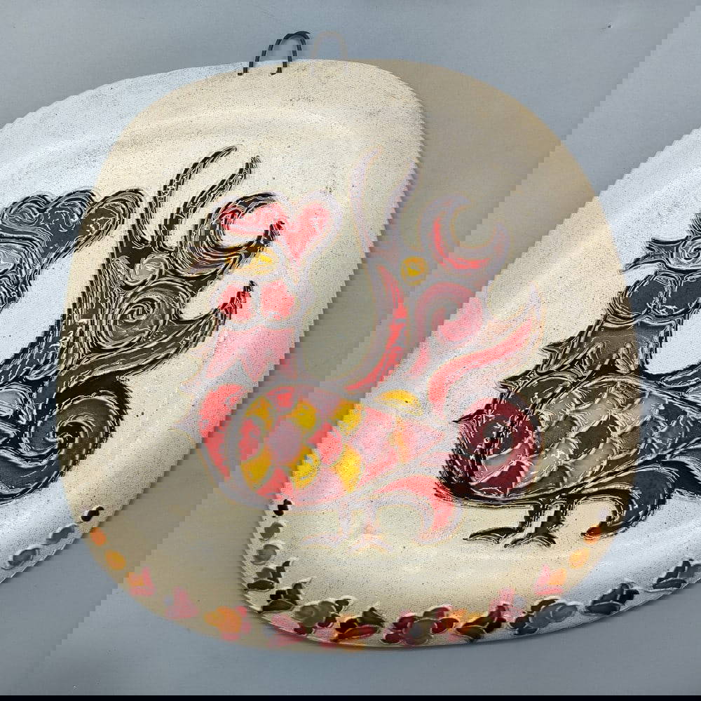 Eitan And Shlomo Studio Jaffa - Ceramic Plaque "rooster" Auction