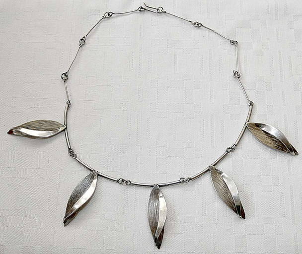 Vintage Modernist Guilloche Silver Sterling 925 Necklace, Hazorfim ...