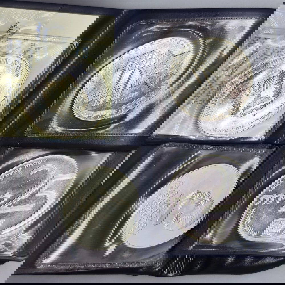 An Assortment Of 4 Silver Coins/medals Issued By Israel Coins And ...