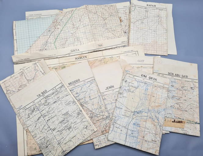 An Assortment Of 11 Mandatory Maps Of Settlements In The Land Of Israel