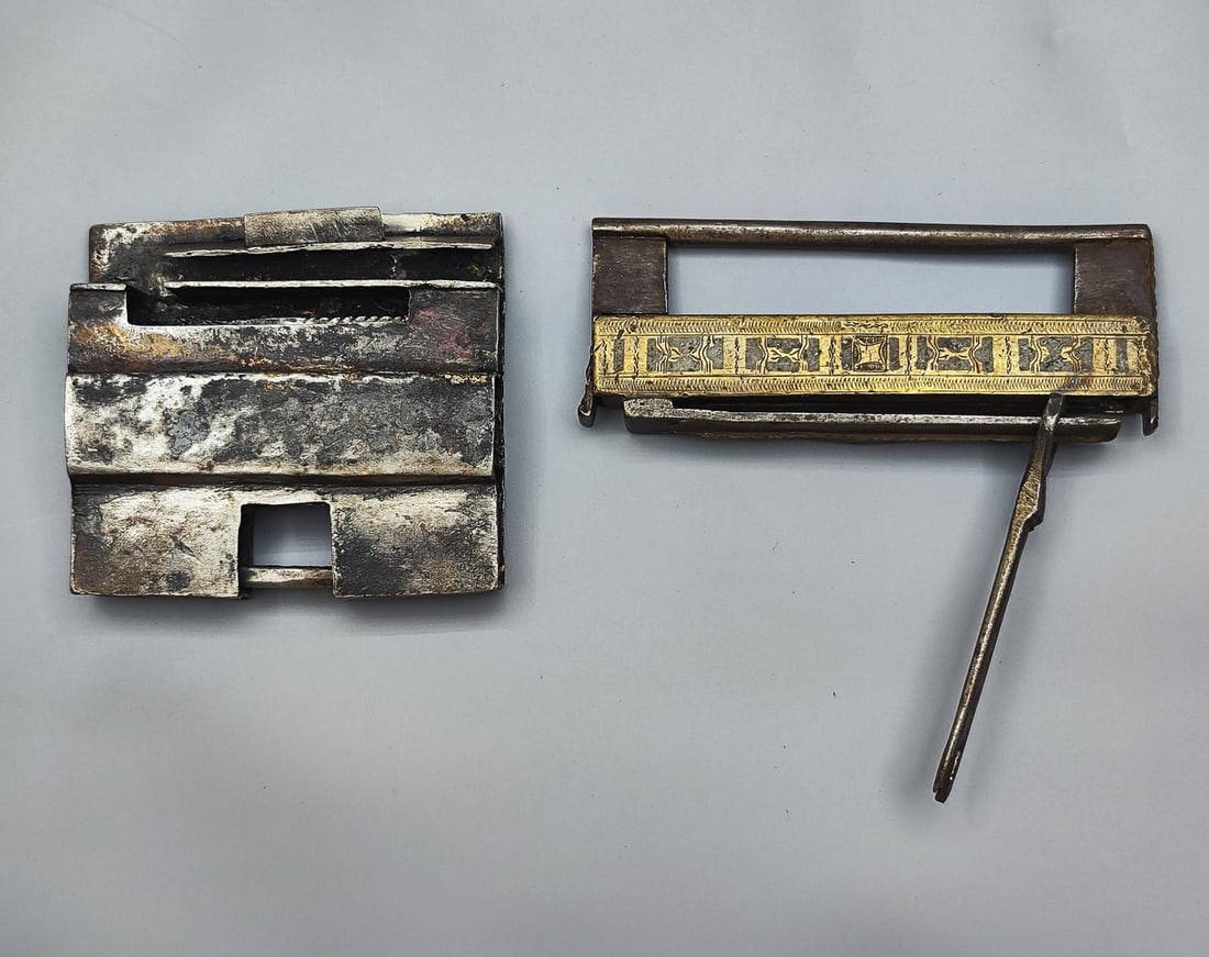 Lot Of 2 Antique Indian Locks Auction